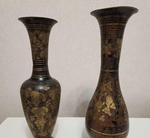 Продам старые вазы латунь Индия,времен СССР
