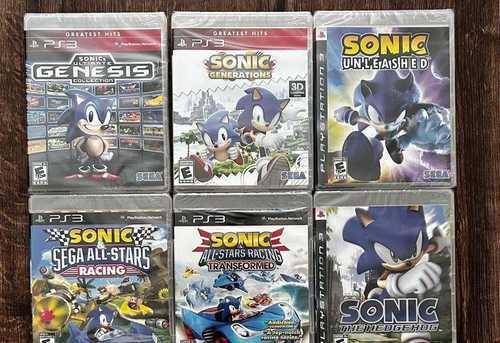 Подборка запечатанных игр серии sonic для PS3