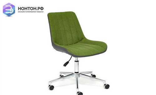 Кресло Style зеленое / металлик