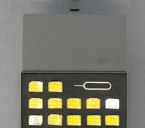 Алюминиевый бокс для хранения nano SIM карт