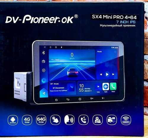 Android магнитола 4+64Gb Pioneer SX4 Pro mini