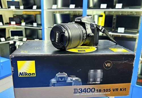 Nikon D3400 18-105 +128gb 15000 пробег