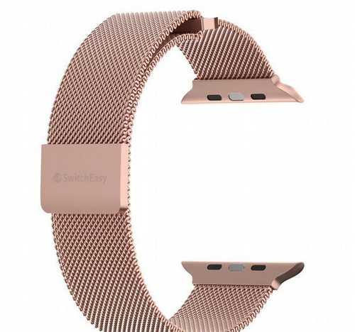 Ремешок SwitchEasy для Apple Watch 38/40/41 мм, Mesh Stainless Steel Watch Loop, розовое золото