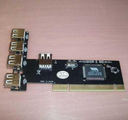 Плата расширения PCI Express X1 на 4 порта USB 2.0