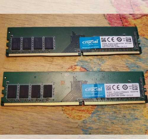 Оперативная память ddr4 16gb crucial 2400