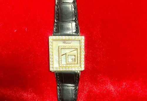 Золотые часы с бриллиантами женские chopard happy