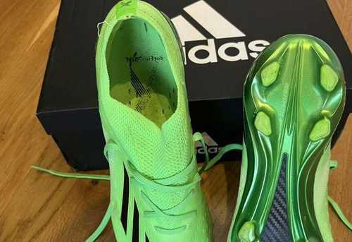 Футбольные бутсы adidas X speedportal+FG зеленые