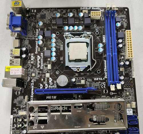 Комплект мат плата ASRock H61M / i3–2120