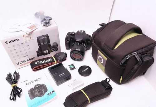 Фотоаппарат Canon 600d (пробег 12к)kit +сумка/SD32