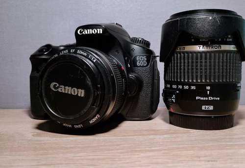 Зеркальный фотоаппарат Canon 60D + объектив