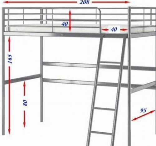 IKEA кровать чердак плюс матрас