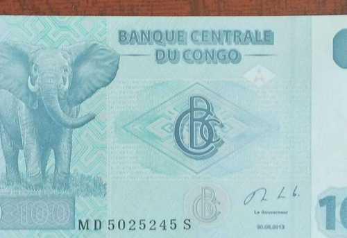 Конго 100 франков - 2007 г
