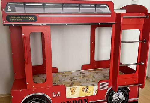 Ковать детская двухъярусная Лондонский автобус