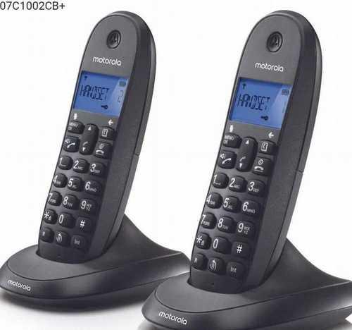 107C1002CB+, dect-телефон motorola C1002CB+ чёрный