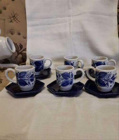 Кофейный сервиз гжель