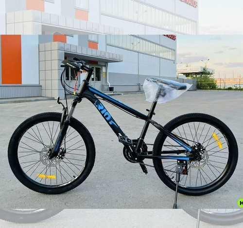 Подростковый велосипед Чёрный-синий новый