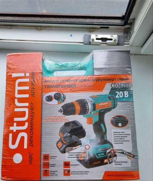 Аккумуляторная дрель шуруповерт 20B Sturm CD3620T