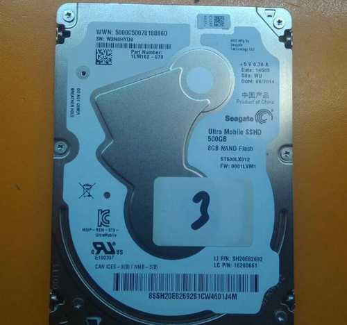 5mm Seagate ST500LX012 sshd 500GB. №3