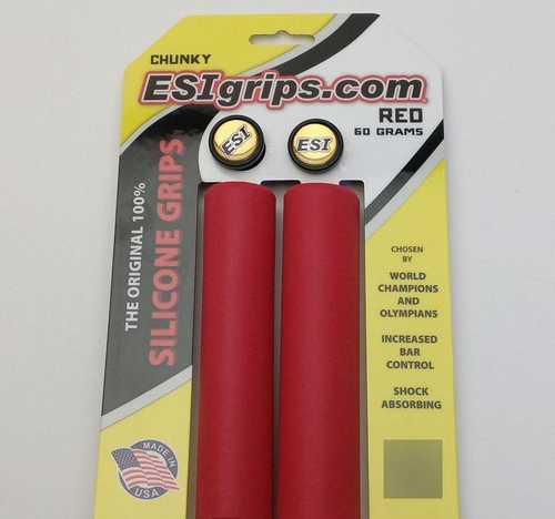 Грипсы силиконовые ESI grips Chunky red