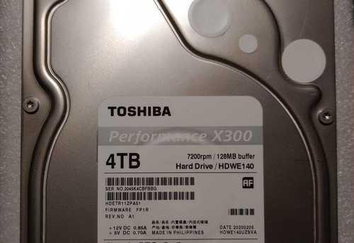 Жесткий диск Toshiba 3.5 SATA 4 TB hdwe140uzsva
