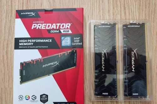 Озу DDR4 HyperX predator RGB 2x8 16gb 3600mhz