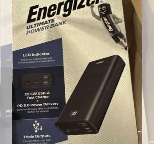 Портативный аккумулятор Energizer UE30016PQ черный