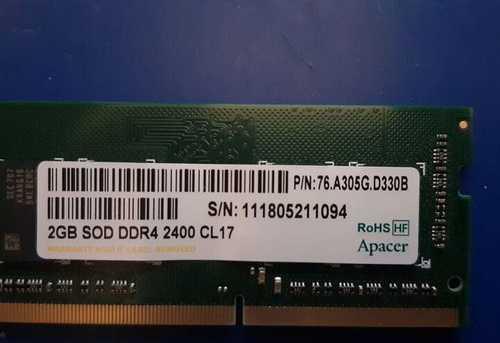 Оперативная память ddr4 2 gb 2400