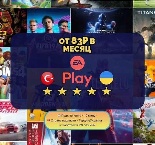 Подписка PS Ea Play 1/12 Месяцев