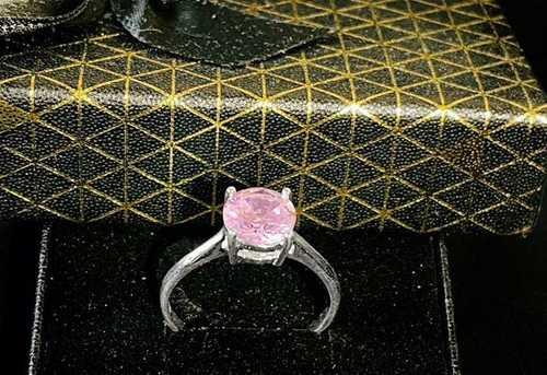 Серебряное кольцо с Натуральным Розовым Топазом