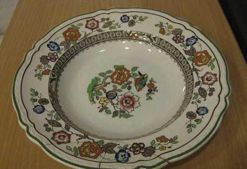 Редкая старинная немецкая тарелка под реставрацию