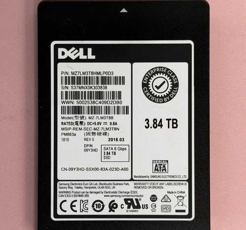Samsung PM863a 3.84Tb SSD SATA 2.5