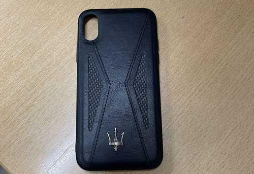 Чехол на iPhone X Xs Maserati черный