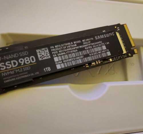 1 TB m.2 NVMe SSD Samsung 980