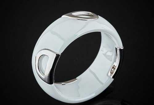 Кольцо керамическое с серебром