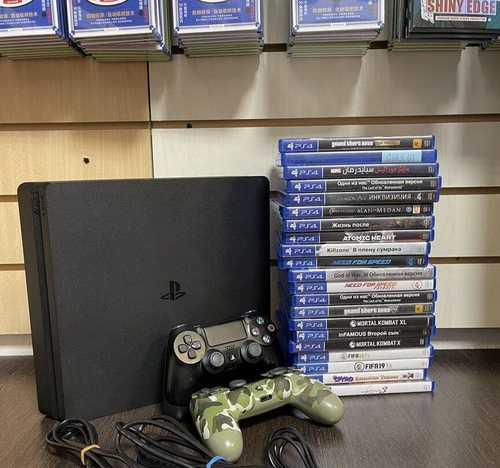 Playstation 4 slim с играми