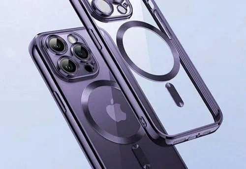 Чехол на iPhone 15 Pro MagSafe фиолетовый