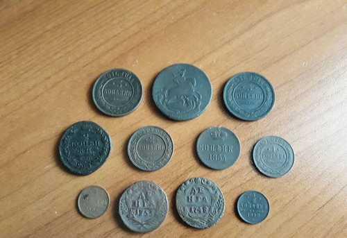 Царские оригинальные монеты разных царей 11 шт