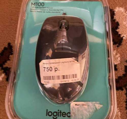 Мышь проводная Logitech M100