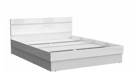Челси Кровать 1,4м (Белый глянец холодный, белый)