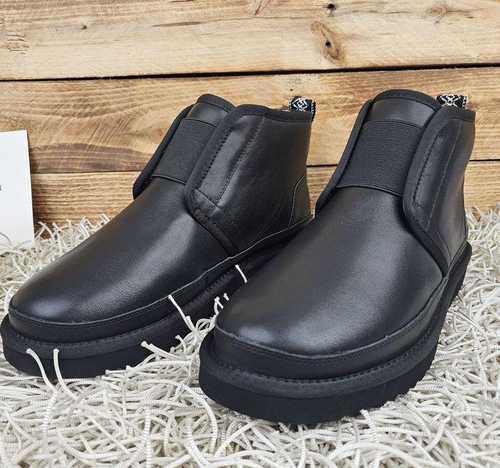 Ugg Neumel Flex Leather Black мужские оригинал