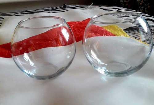 Две вазы-прессованное противоударное стекло