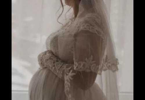 Свадебное платье для беременных 46