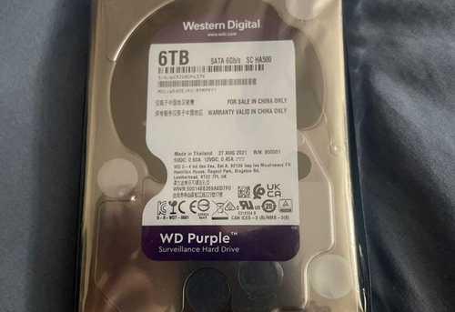 Жесткий диск Western Digital Purple Новый 6тб