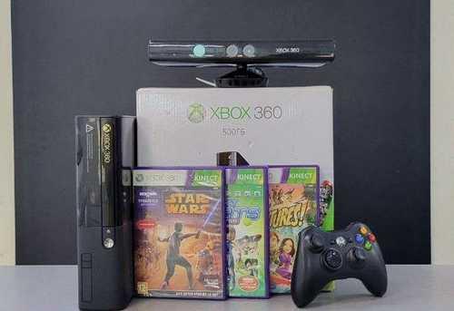 Xbox 360E 500GB + Kinect + 3 игры