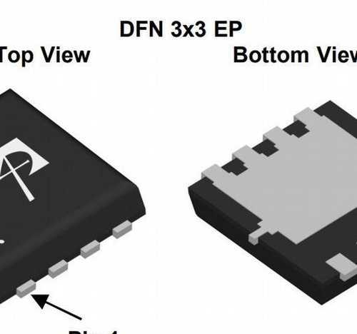 Микросхема AON7466 N-Channel mosfet 30V 30A DFN3x