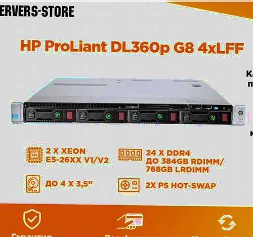 Сервер HP ProLiant DL360p G8 4xLFF