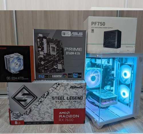 Игровой пк intel core i5 12400/rx7600