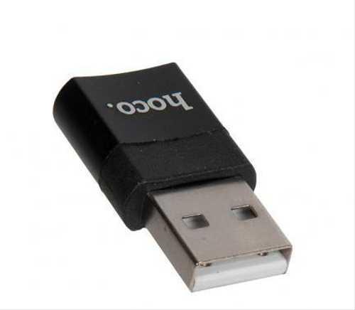 Переходник hoco UA17 USB to Type-C, черный 6931474