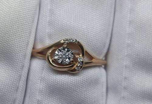 Золотое кольцо с бриллиантами (13700)