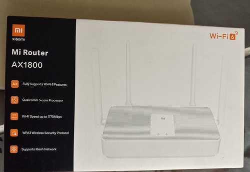 Роутер wifi 6 xiaomi mi router ax1800